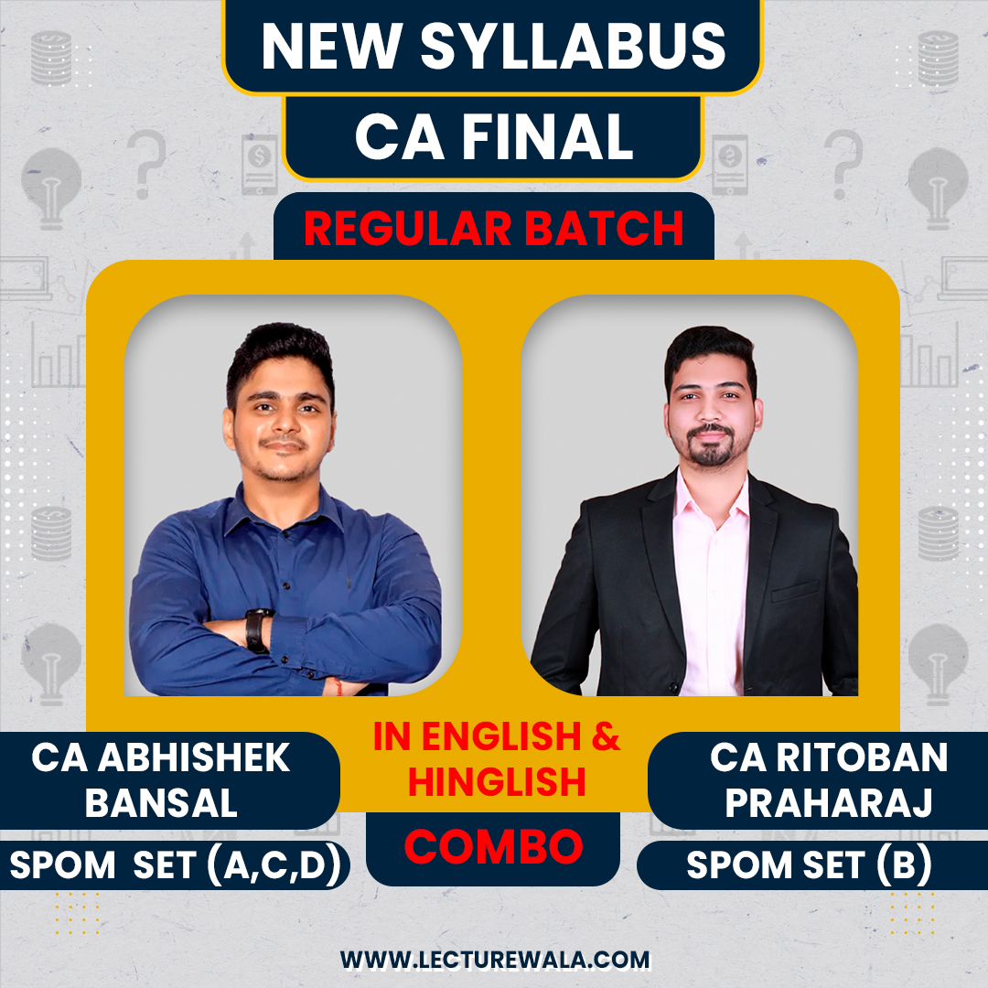 CA Final Self-Paced Online Module - SET A,B,C & D Combo Regular Classes In Both Language By CA ...